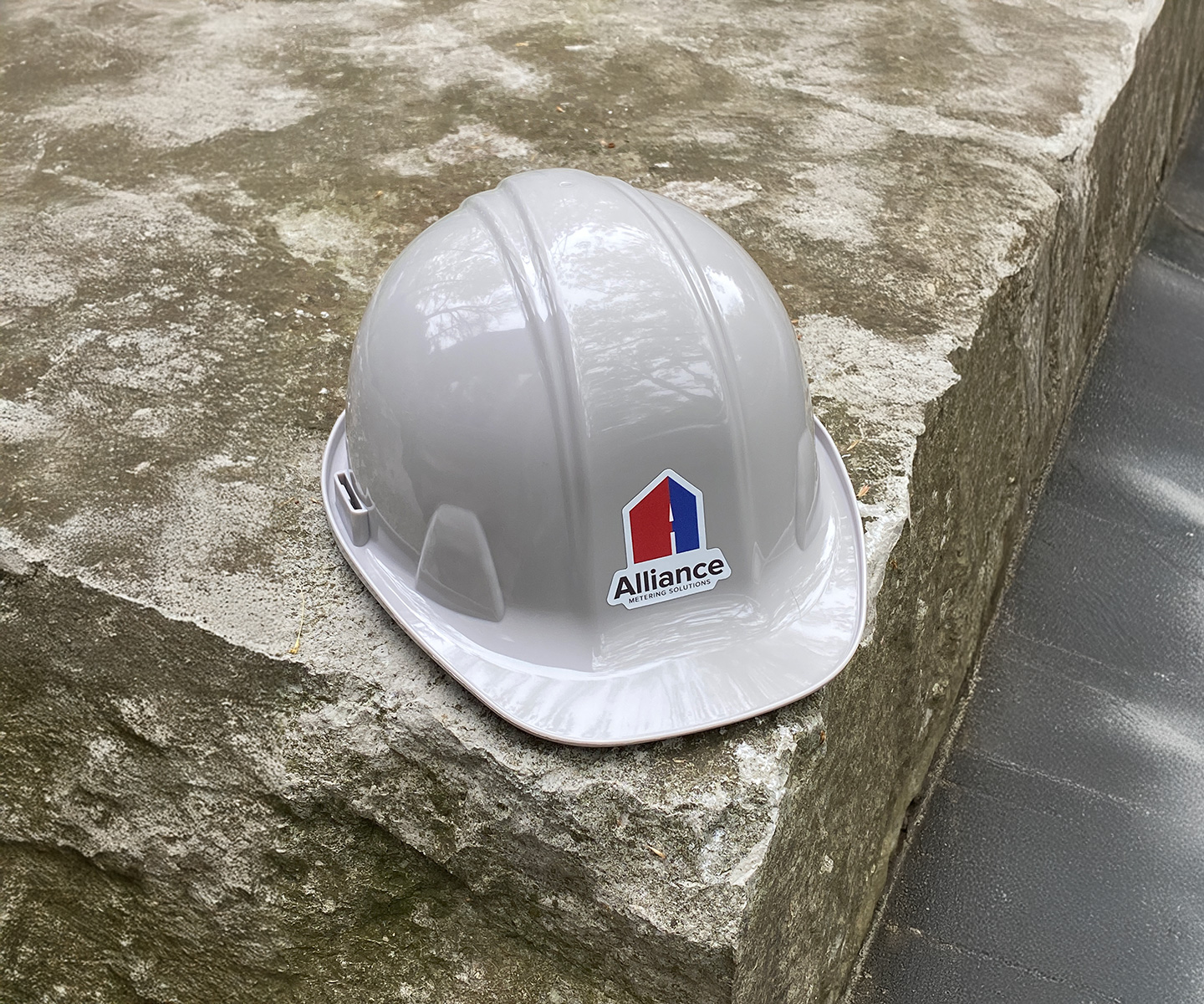 Corporate Identity Collateral | Alliance Metering Solutions Hard Hat